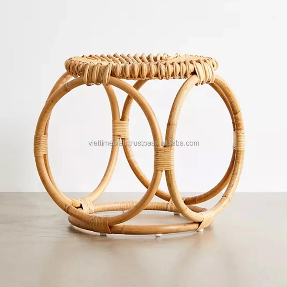 Modern Design Eco-friendly Natural Rattan Dressing Table And Stool Set ...