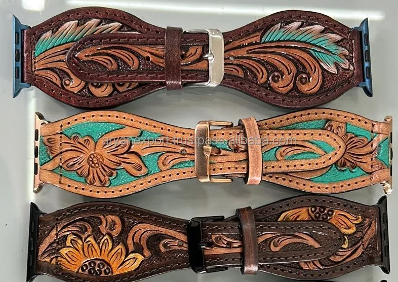 Shop Our Collection of Custom Designed Western Leather Watch Bands