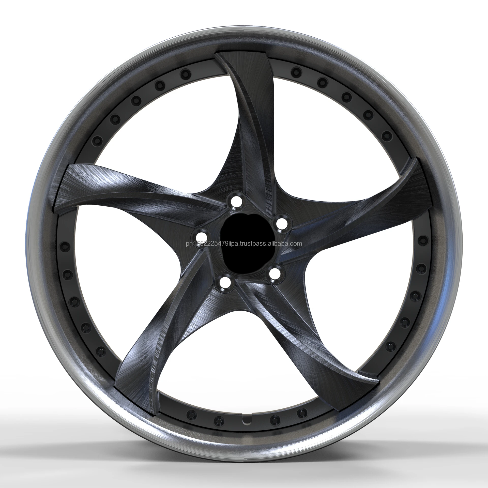 Zinc Plated Wheel Concave Polished Forged 17-22 Inch Aluminum Alloy ...