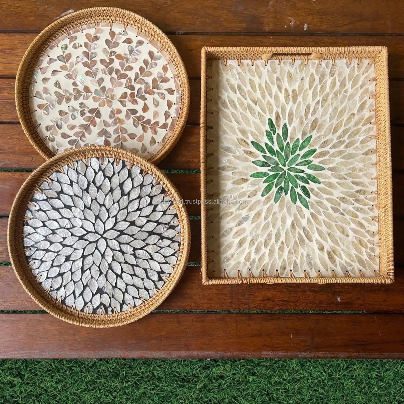 Vietnam Hot Product Eco-friendly Rustic Decor Serving Tray Mother of ...