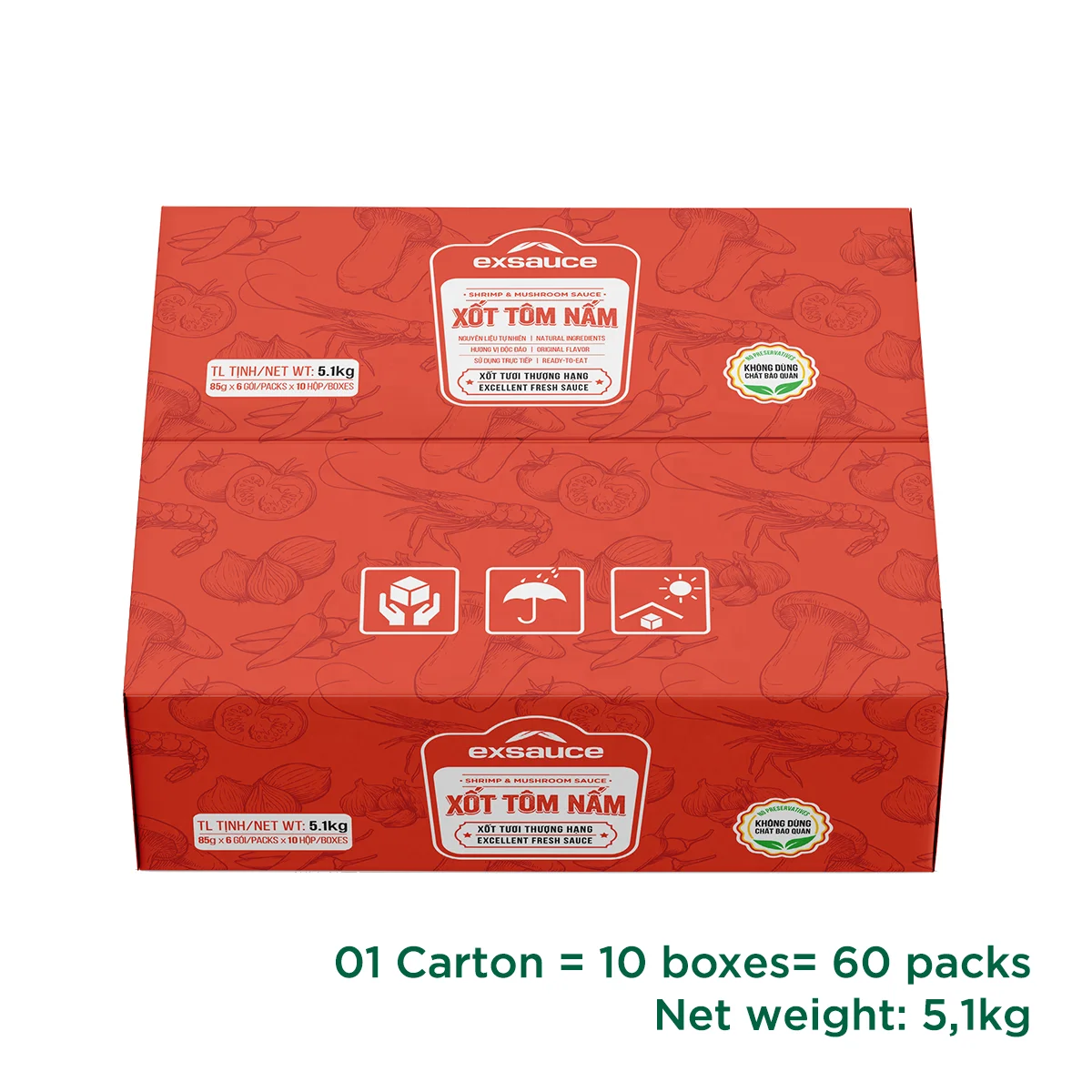 Vietnamese Flavor Seasoning Sauce Carton Shrimp &mushroom Sauce Ready ...