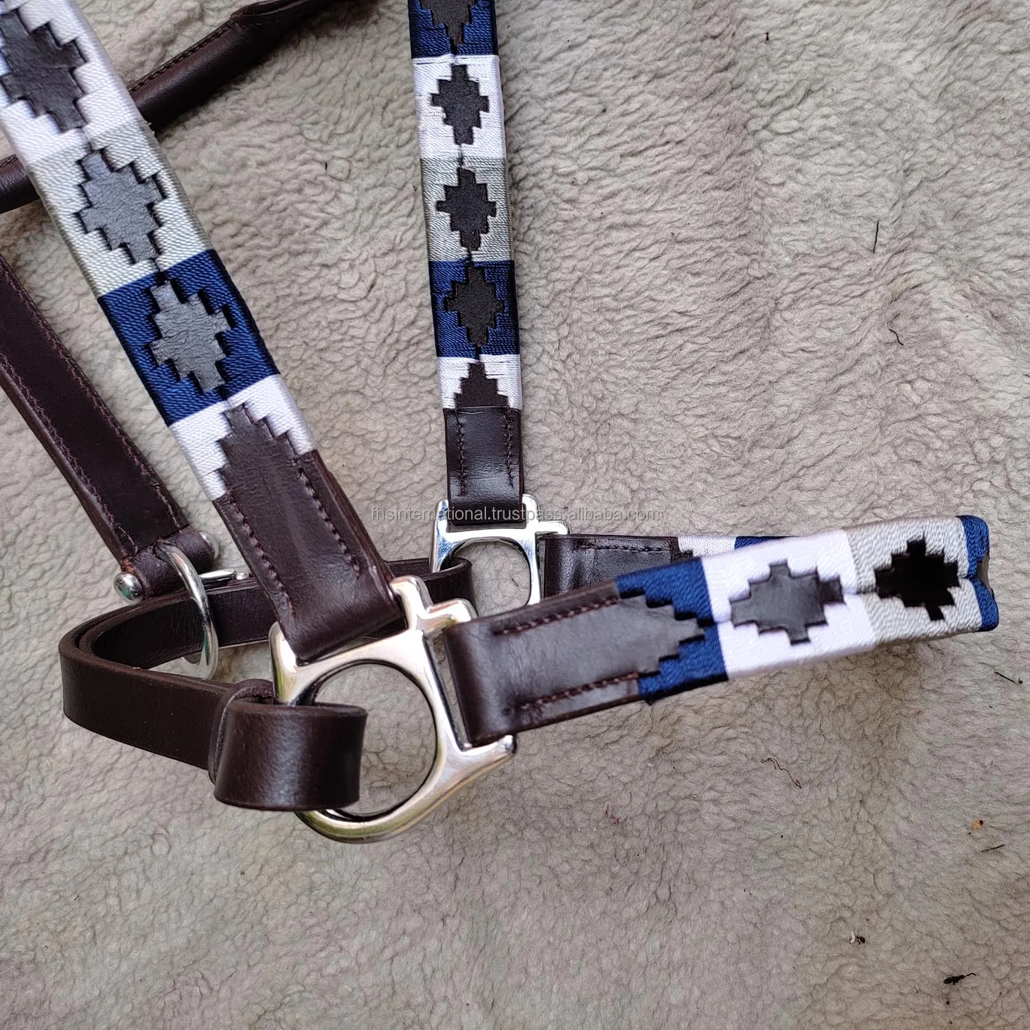 Argentinian Cow Leather Polo Halter - Hand Stitched Equestrian Gear