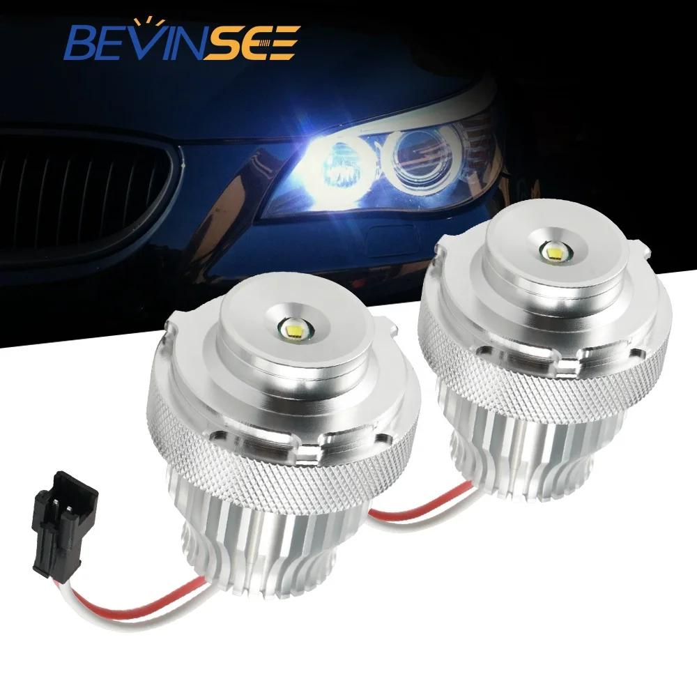 Bevinsee 2x Led Angel Eyes Halo Ring Marker 30w H10w Headlight Bulbs ...