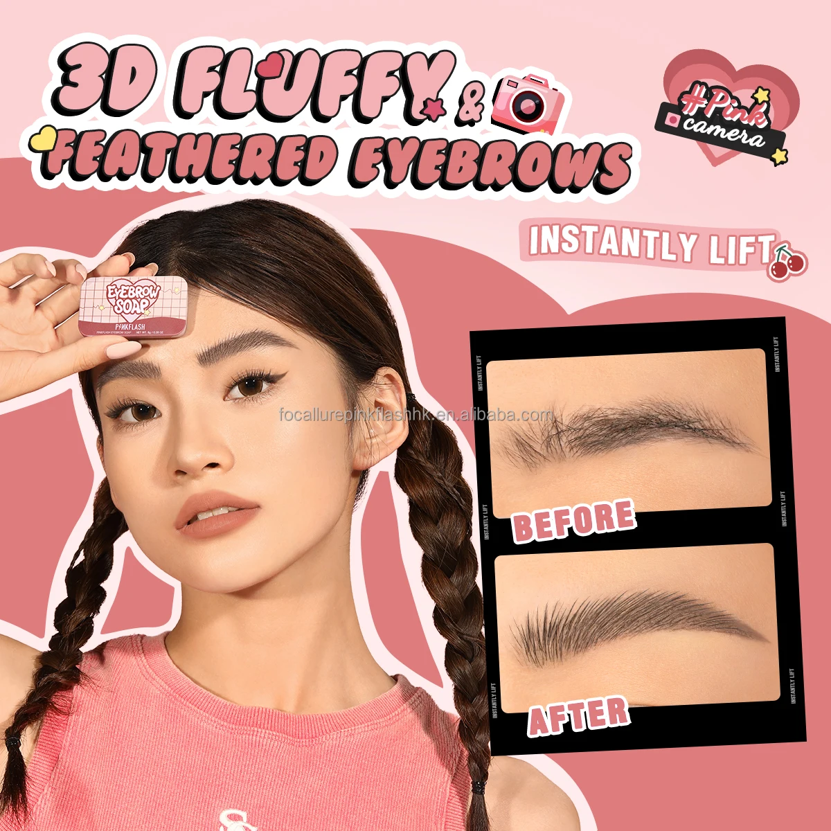 Pinkflash Pf-e14 Eyebrow Fixing Gel Eye Brow Wax Eyebrow Gel Waterproof With Brush - Buy Eye ...