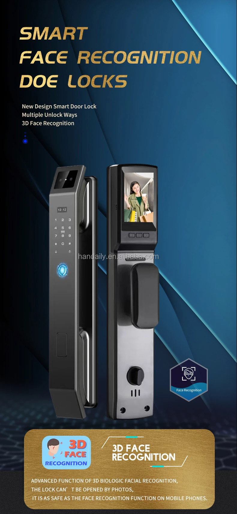 3D Face Recognition Smart Door Lock - Secure & Convenient