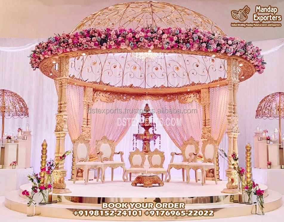 Indoor Indian Wedding Dome Mandap Setup Beautiful Mandap With Dome for ...