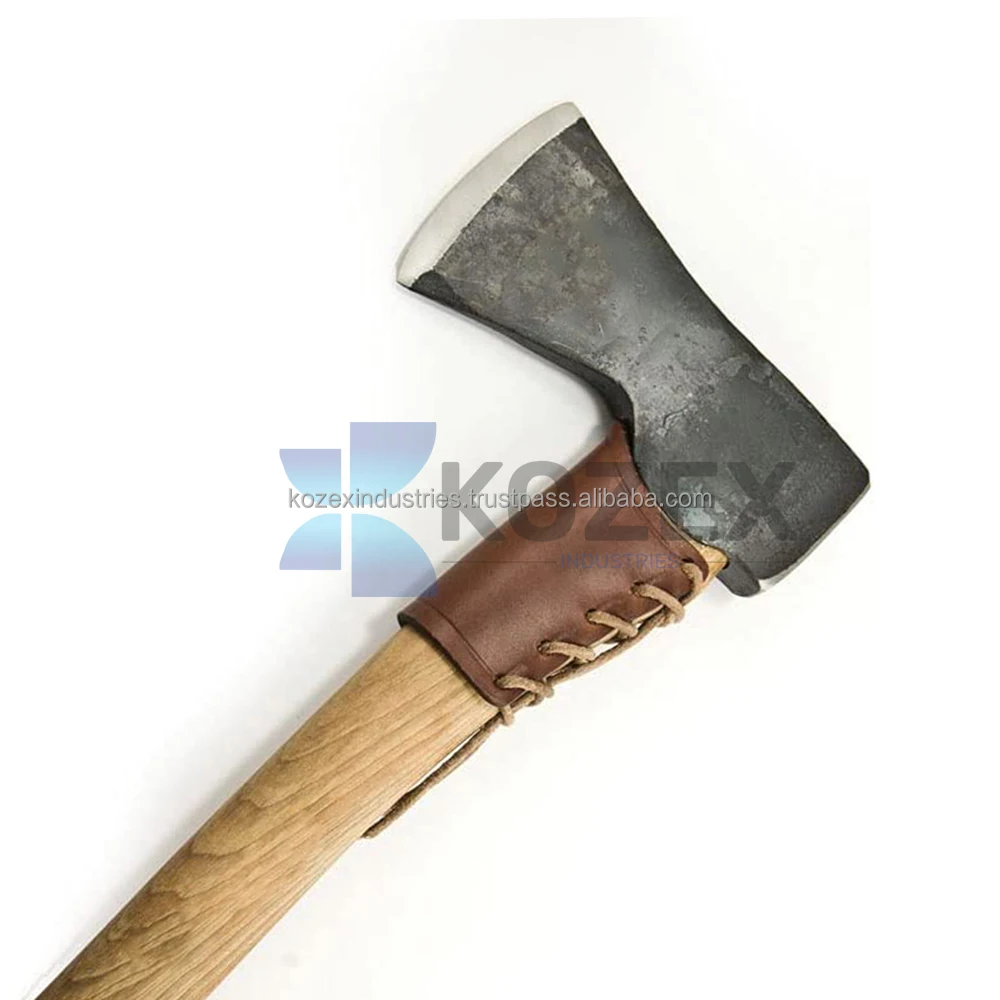 Latest Style Damascus Axe With Leather Brown Cover For Cover Stainless ...