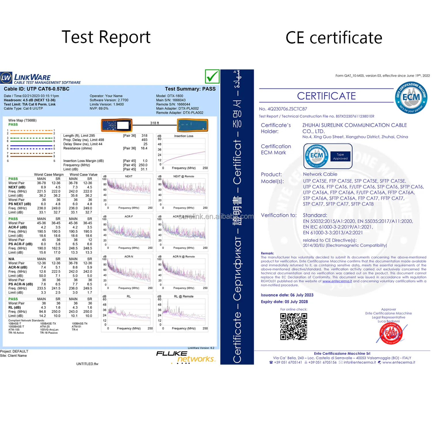 Customized 4pair 23awg Easy Pull Box 305meter 1000ft CAT6 Cable