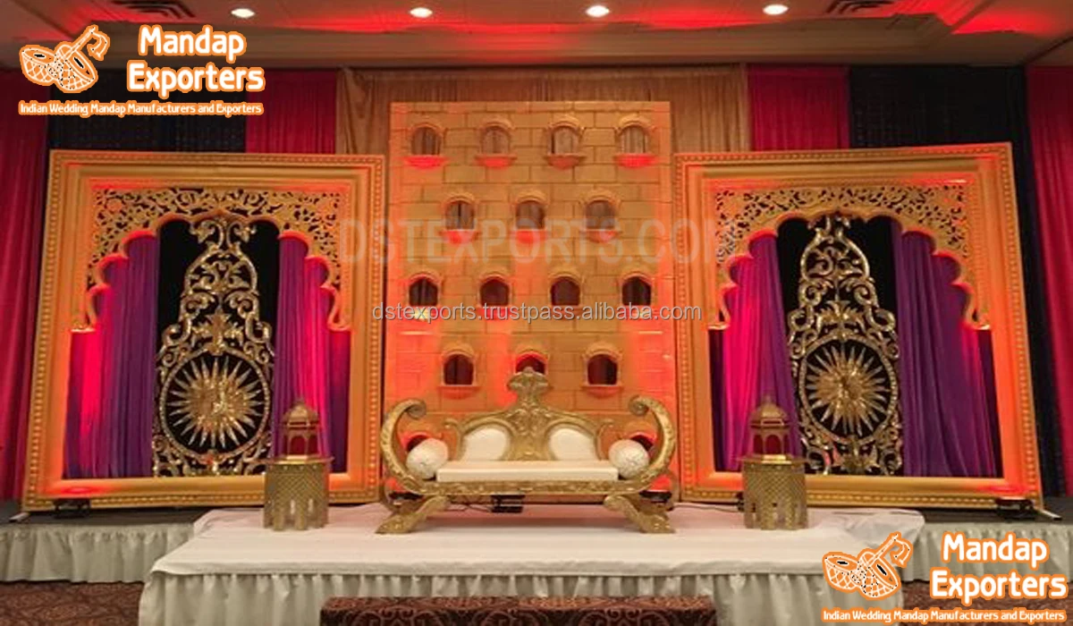 Regal Wedding Stage Backdrop Panels Setup Fancy Fiber Panels for ...