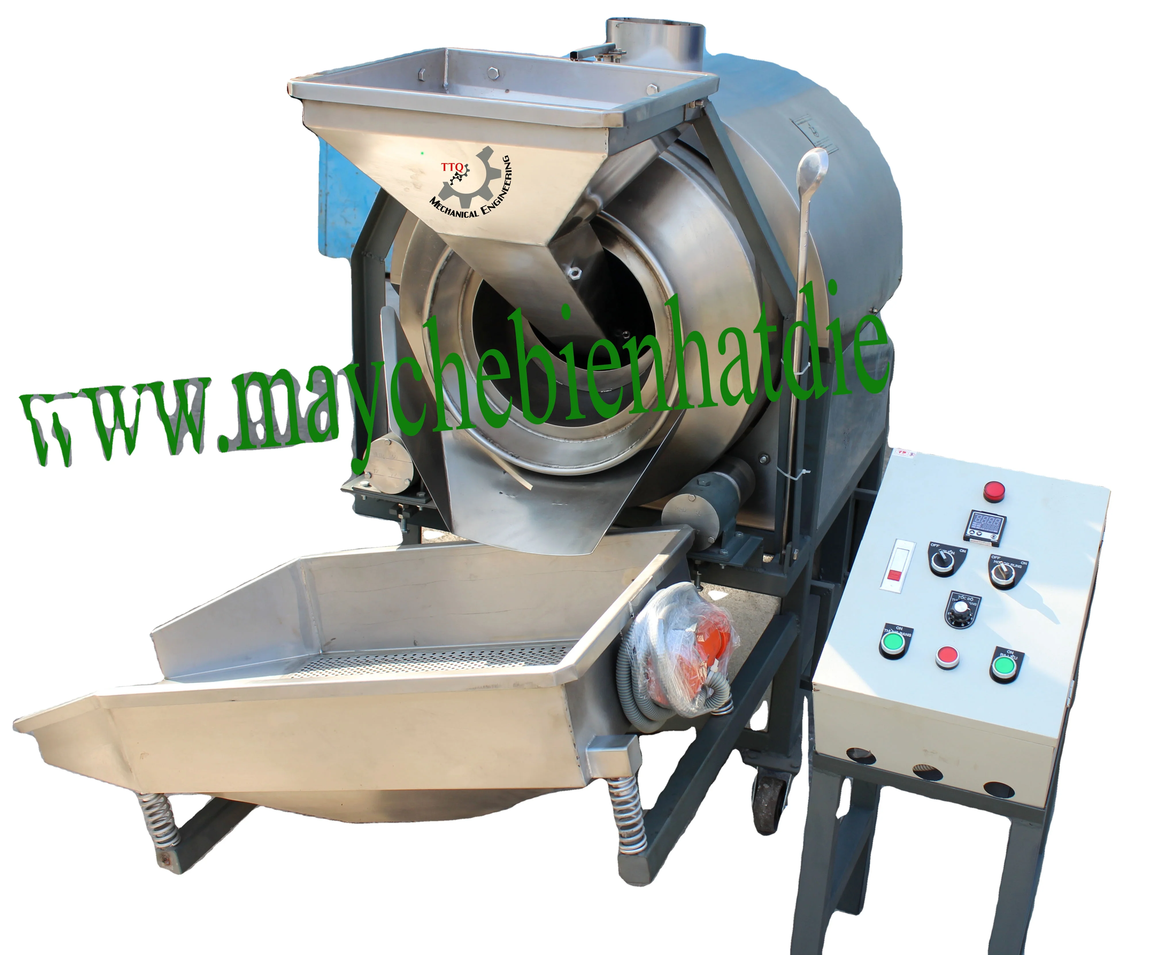 High Efficiency Automatic Cashew Nut Roasting Machine Speed Control ...