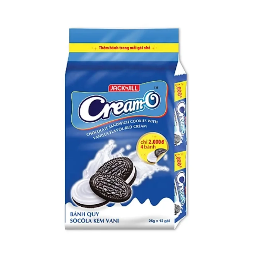 Wholesale Cream-o Chocolate Sandwich Cookies Vanilla Cream 156g X 24 Bags - Buy Cream-o ...