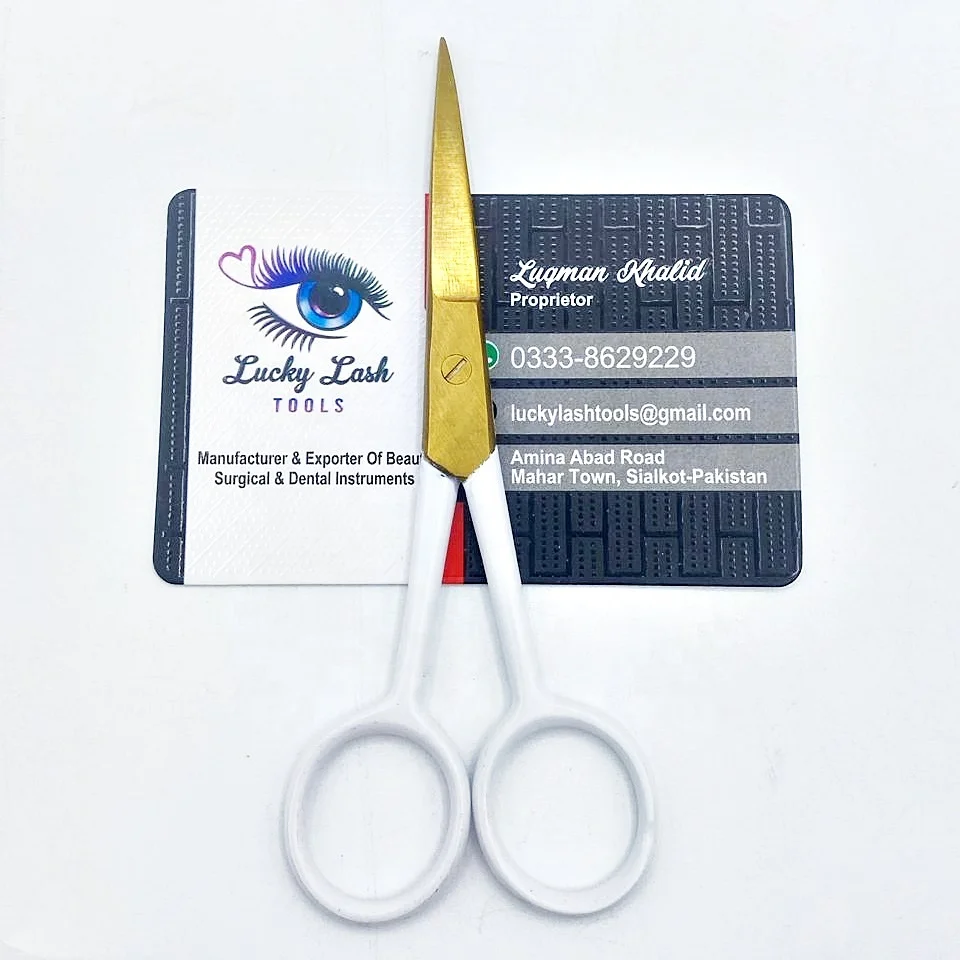 Hair Extension Scissor Solid Stainless-steel Gold & White Color ...