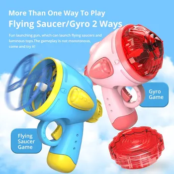 Flying Saucer Gyroscope Outdoor Set Sports Toys Battle Gyro Luminous ...