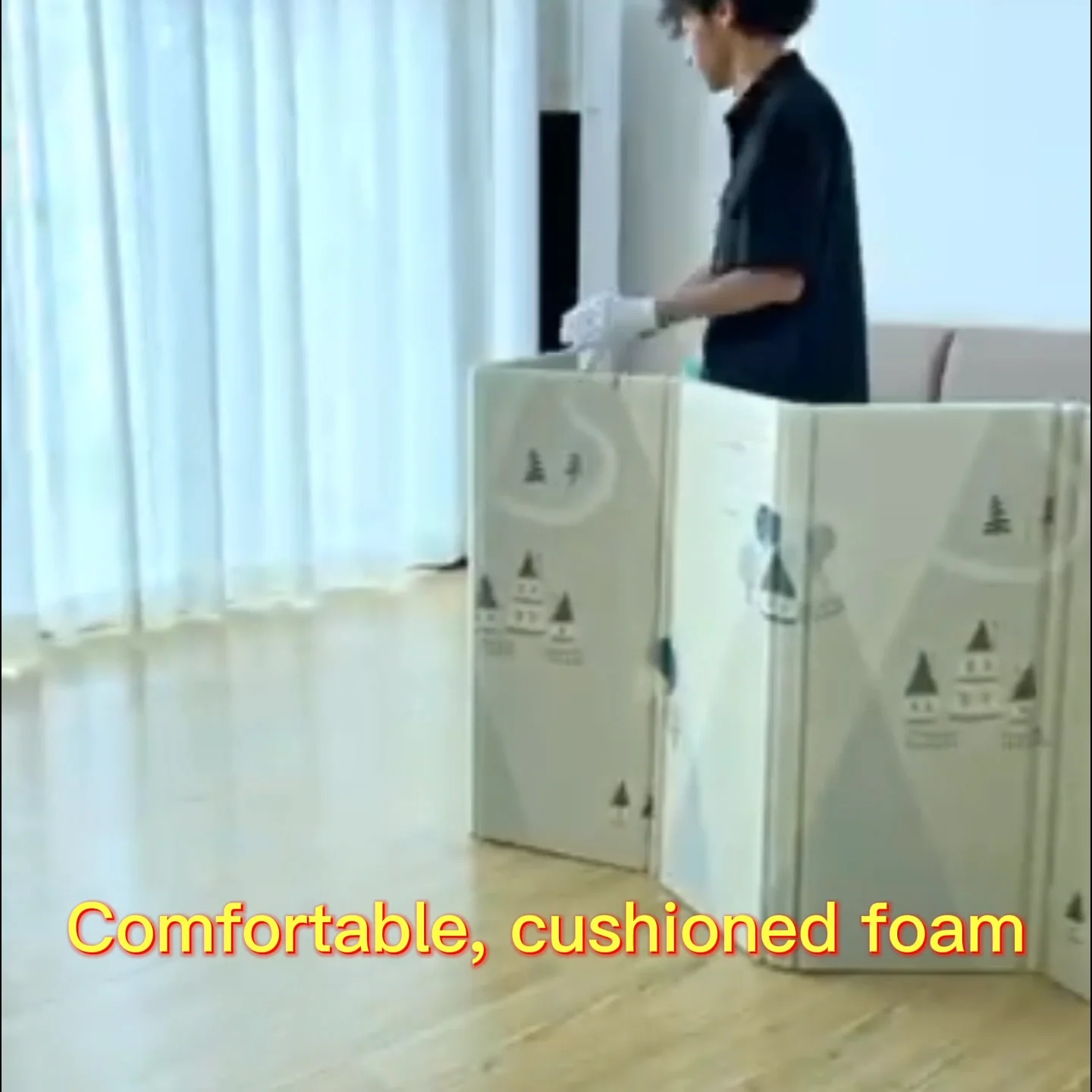 Soft Folding Floor Mat Children Tapete Para Bebes Baby Matt Double ...