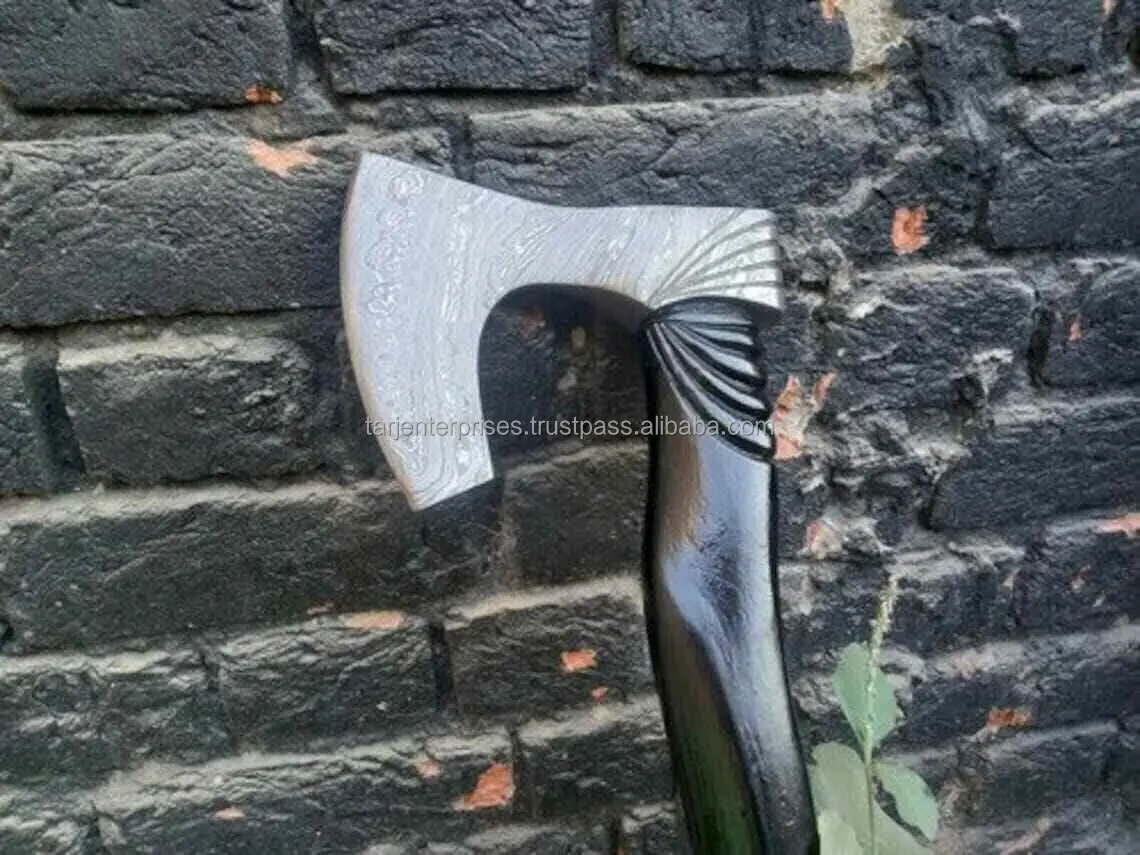 Customized Outing Handmade Viking Axe With Leather Sheath Whole Sale ...