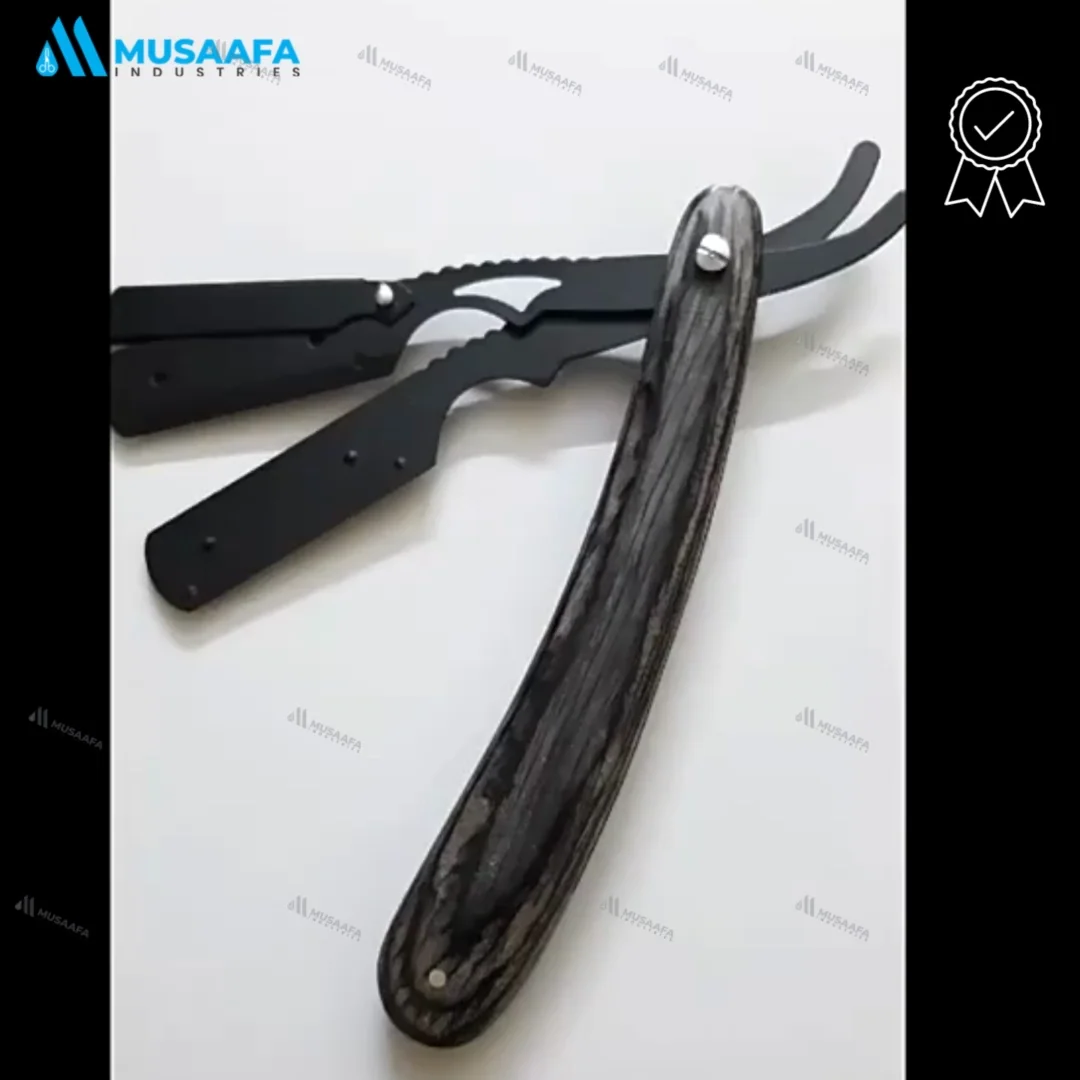 Premium Barber Supplies Professional Stainless Steel Wooden Handle ...