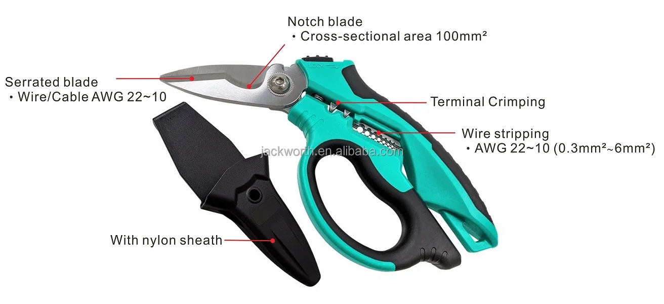 Heavy Duty Professional Electrician Scissors - JACK WORTH