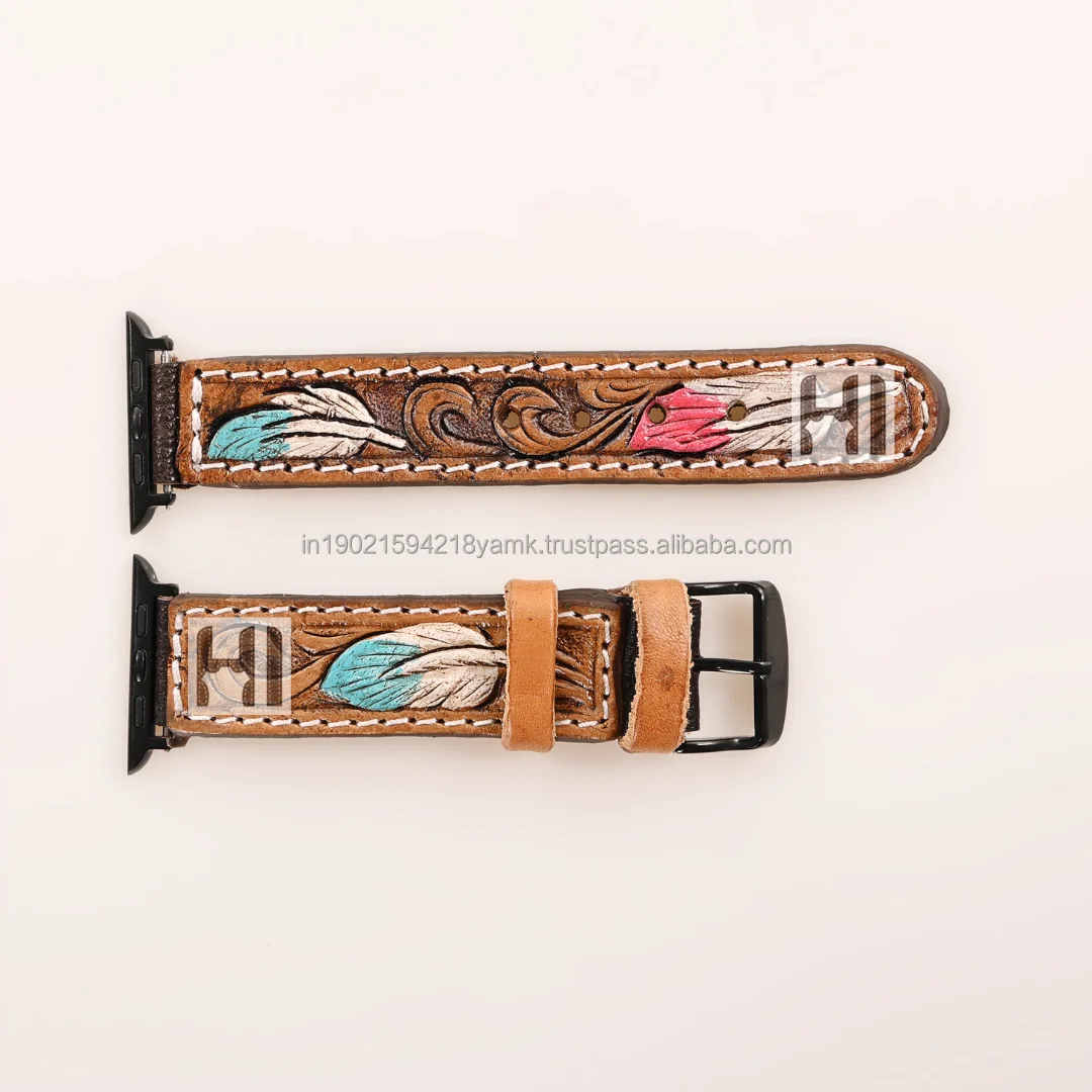 Cowhide Top Grain Replacement Watch Strap Band 20mm Cowboy Cowgirl ...