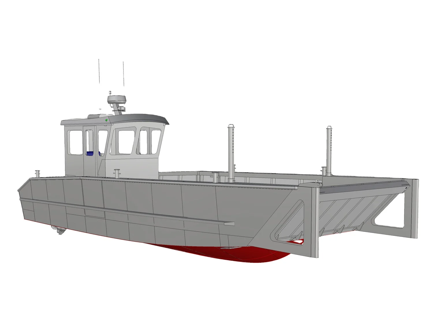 Aluminium Landing Craft Barge 33ft 10m Customized Without Outboard ...
