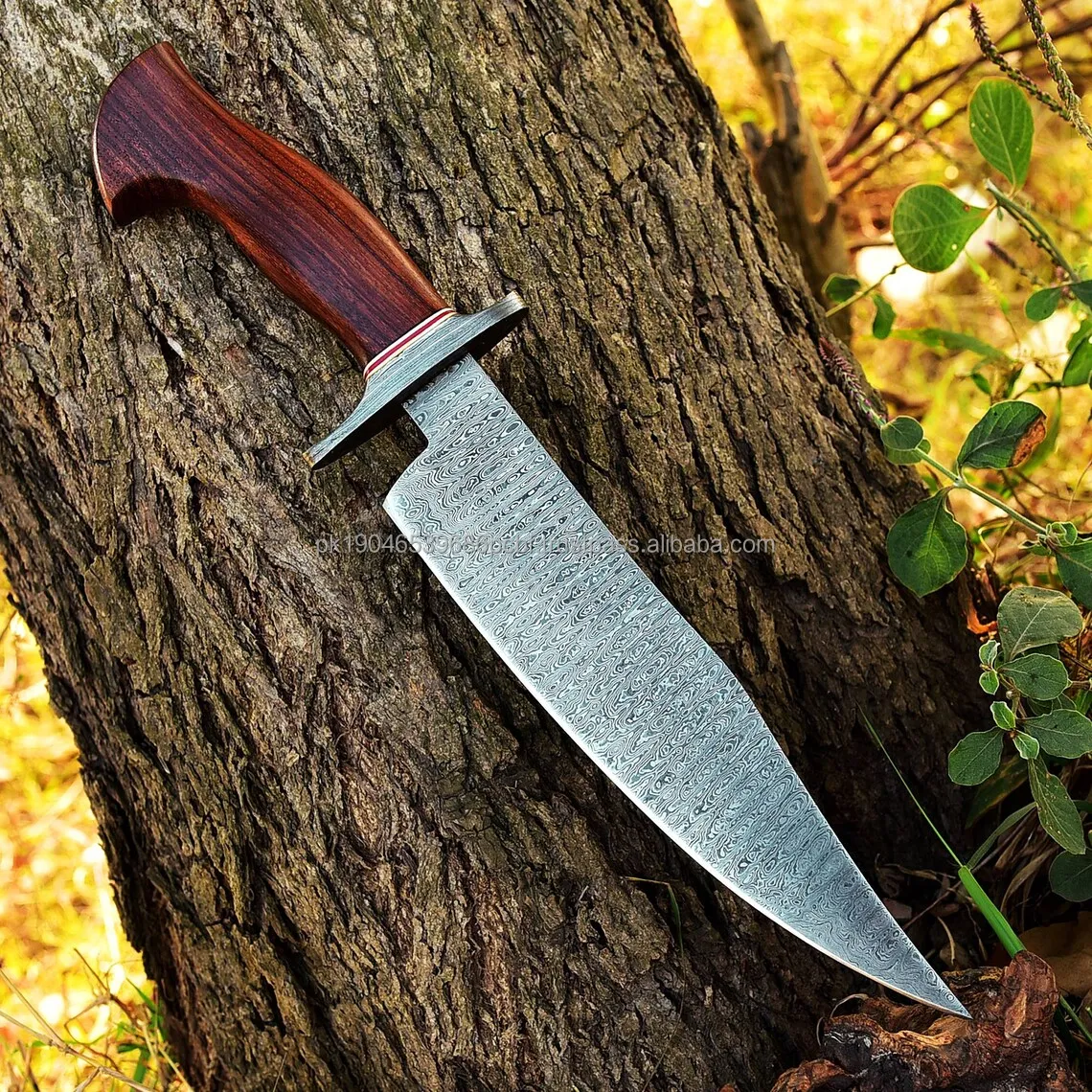 High Quality Fixed Blade Hunting Knives For Sale Custom Damascus Steel ...