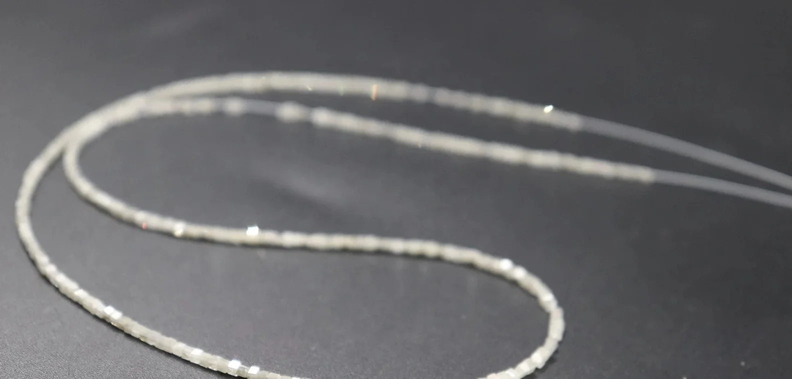 White Diamond Box Shaped Strands For Jewelry Making Faceted Beads ...