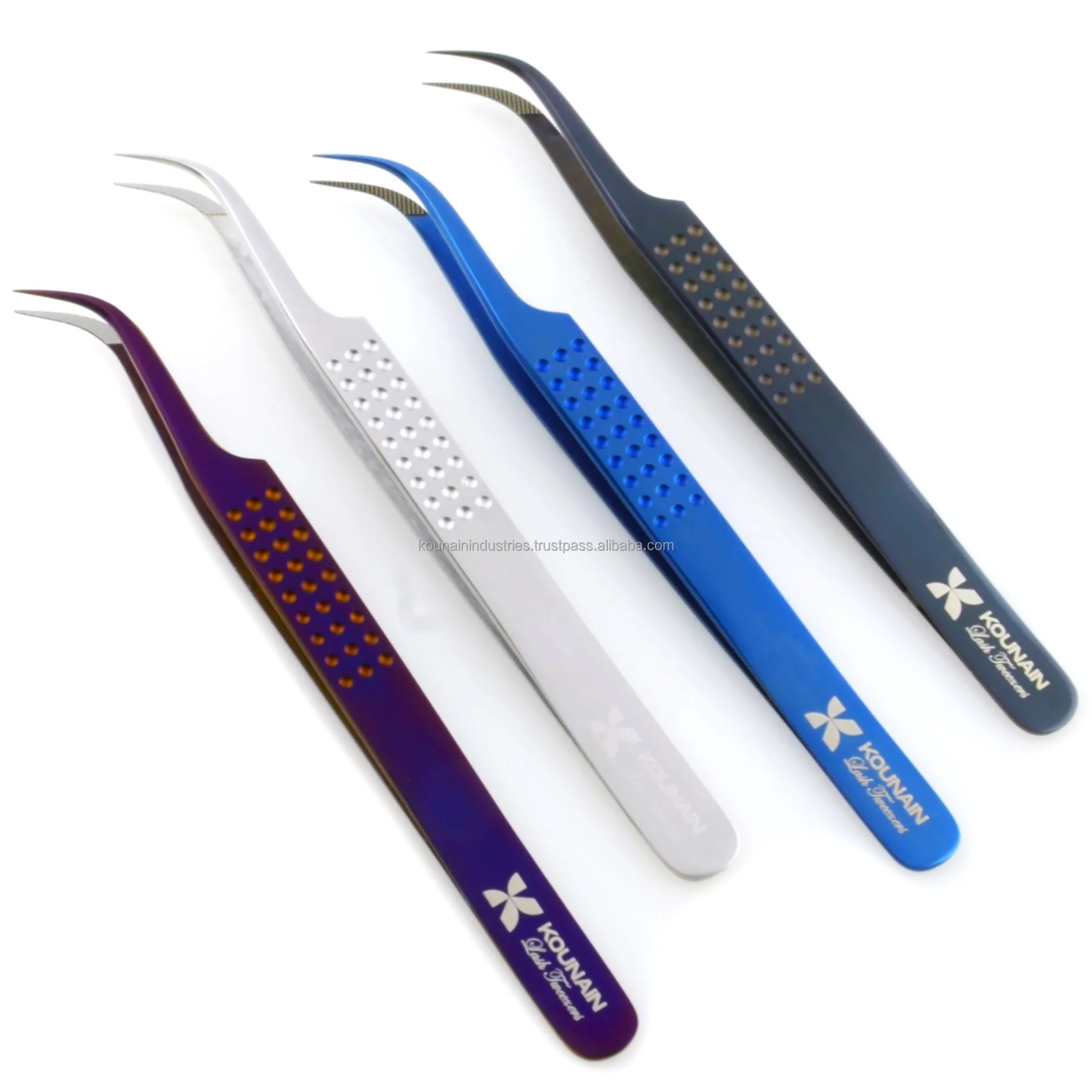 Professional Eyelash Tweezers - J Shape Stainless Steel
