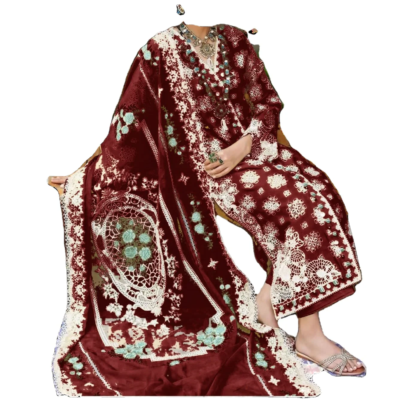 Luxury Pakistani Embroidered Pakistani Shalwar Suits Tradition Elegant ...