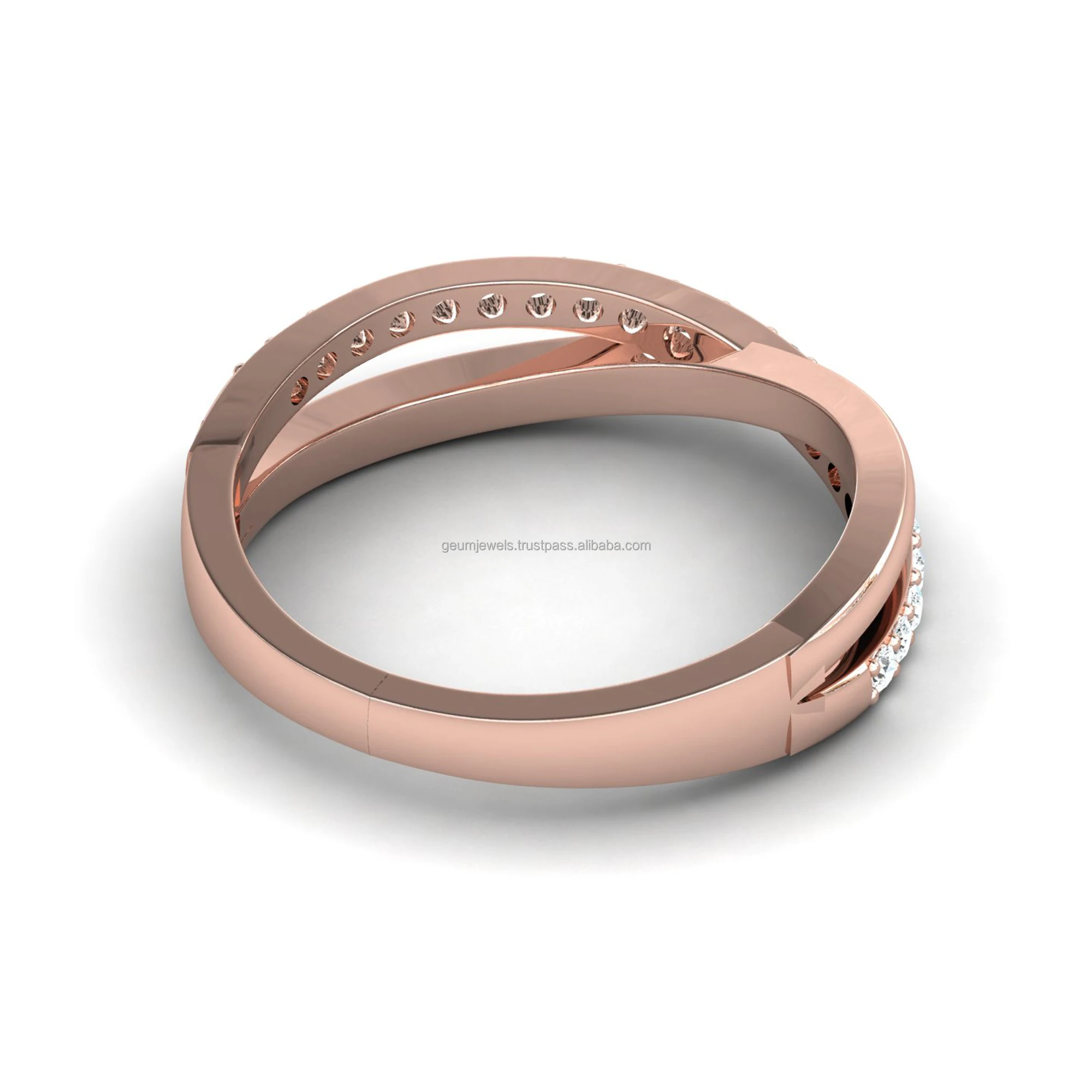 Genuine Gold Rings Elegant New Design Solid Gold Fine Jewelry Rings ...