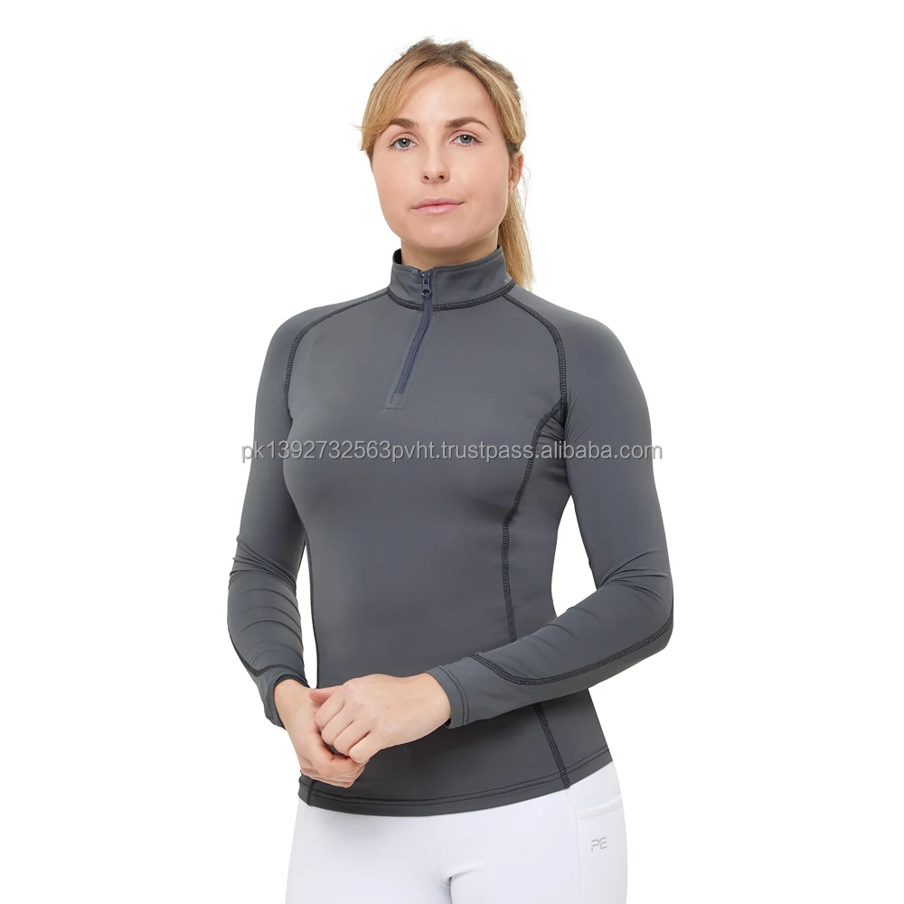 Horse Riding Base Layers Quick Dry Women Long Sleeve Shirt Equestrian ...