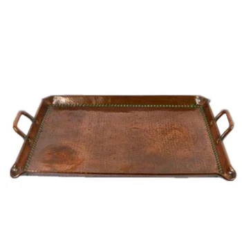 Metal Antique Hammered Tray Home Hotel & Restaurant Food Serving Copper ...