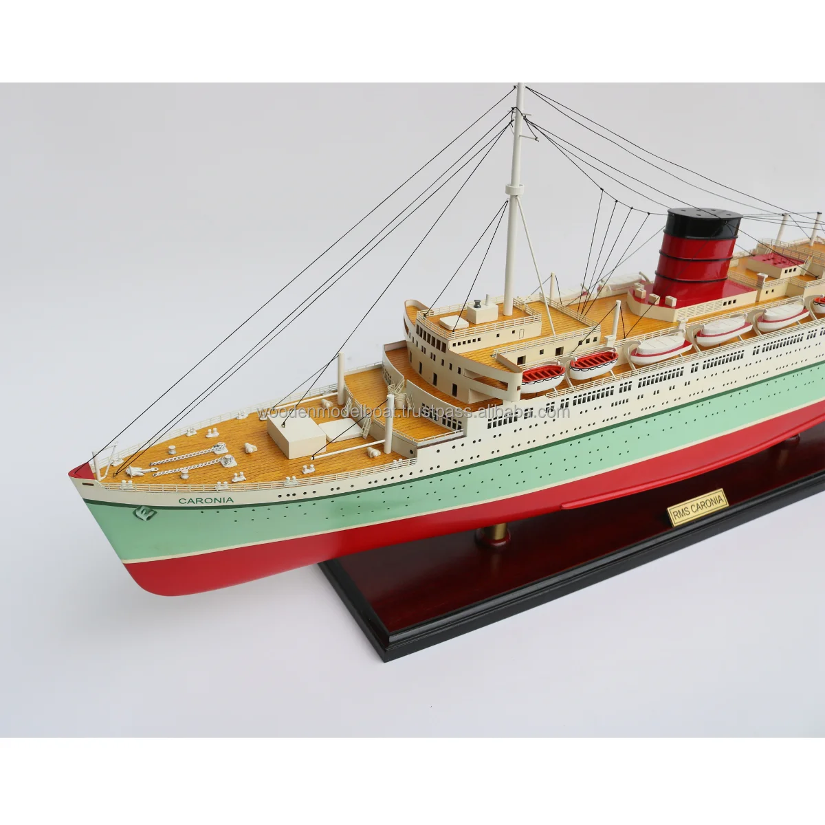 RMS Caronia Handicraft Wood Cruise Ship Model High Quality Hand Painted ...