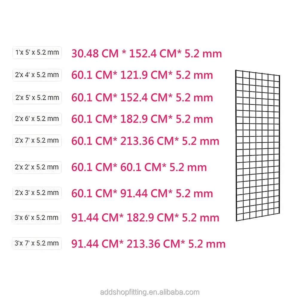 Wire Grid Wall Retail Clothes Display Racks - Stylish & Versatile