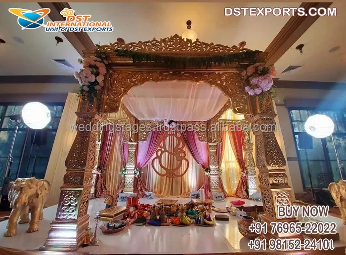 Hindu Marriage Fiber Bollywood Pillar Mandap Ancient Theme Bollywood ...