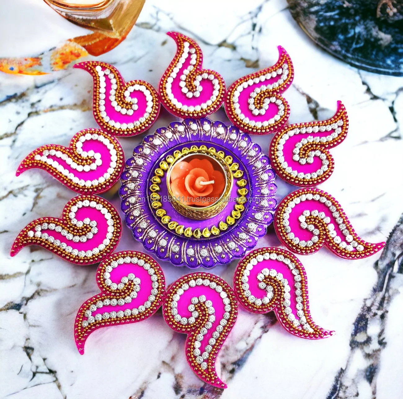 11 Inches Reusable Acrylic Rangoli For Weddings Diwali Housewarming ...