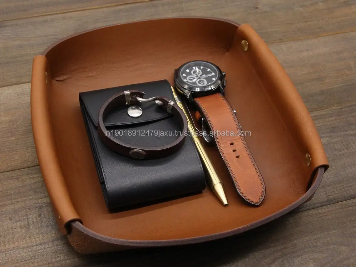 Organizer Desk Leather Office Table Organizer with Pen Mobile Pad for ...