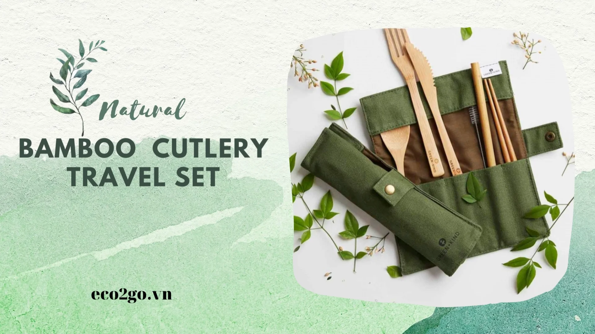 Hot Sale 2024!!! Bamboo Cutlery Set/ Bamboo Cutlery Set Reusable With ...