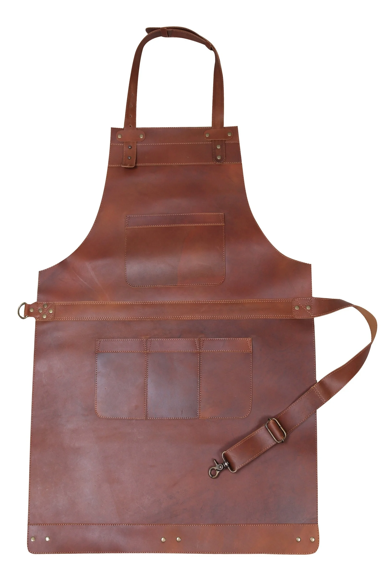 Grain Leather Apron Butcher Cook BBQ Barber Woodwork Crossbody Barber ...