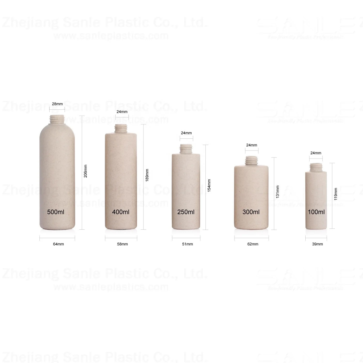 Eco-friendly Wheat Straw Bottles - Biodegradable Packaging