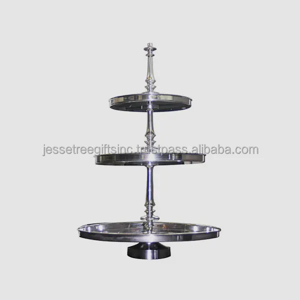 Metal Sheet Cake Stand With White Powder Coating Finishing Round Shape ...