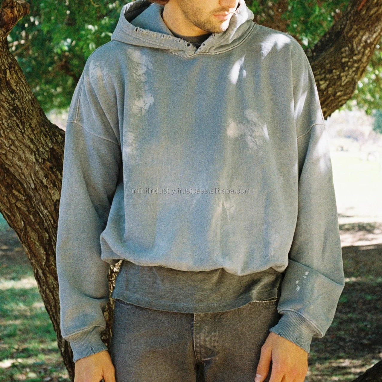 Vintage Washed Distressed Acid Washed Heavyweight French Terry Women ...