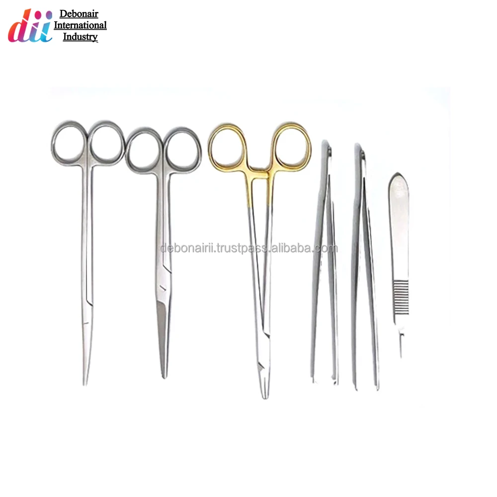 Surgical Dressing Kit - Bandage, Suture Scissors, Tweezers, Forceps ...