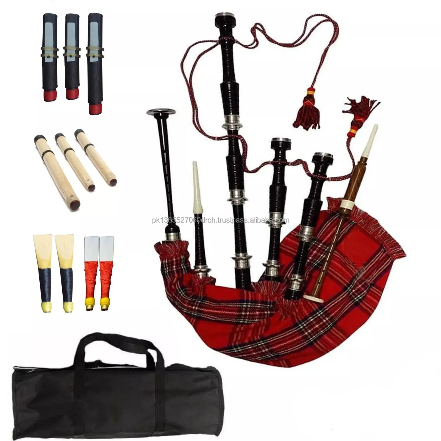 Obexa OBT-0390903 Great Highland Bagpipes Practice Bassoon Chanter in ...