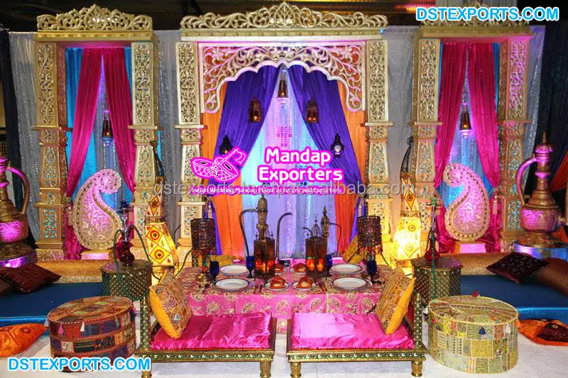 Punjabi Wedding Jago Night Stage Decoration - Trending Mehndi Ceremony ...