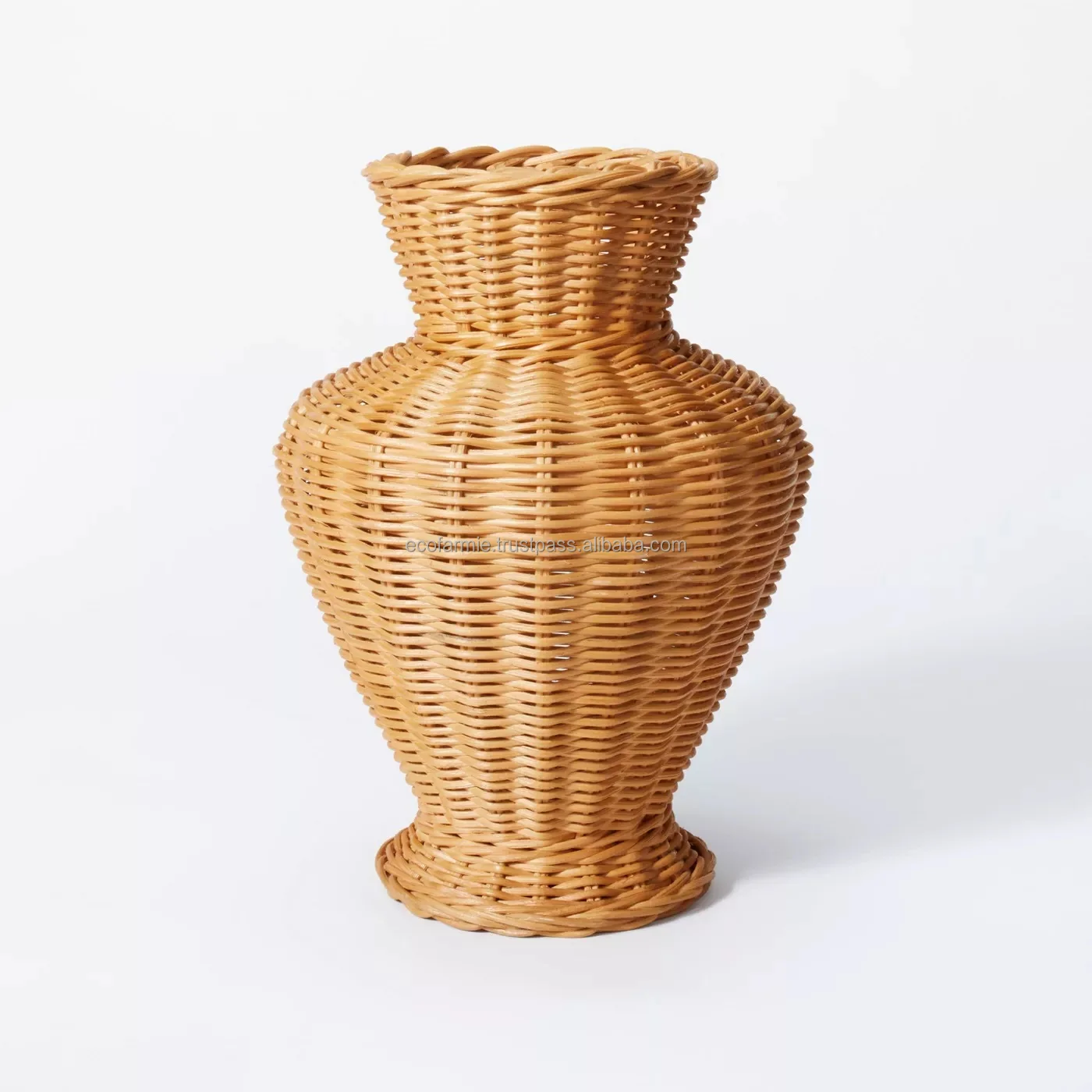Home Decoration Large Floor Vase Rattan Woven Handmade Flower Vases For ...