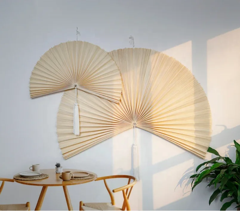 Bamboo Giant Folding Wall Hanging Fan For Home Decoration | Handmade ...
