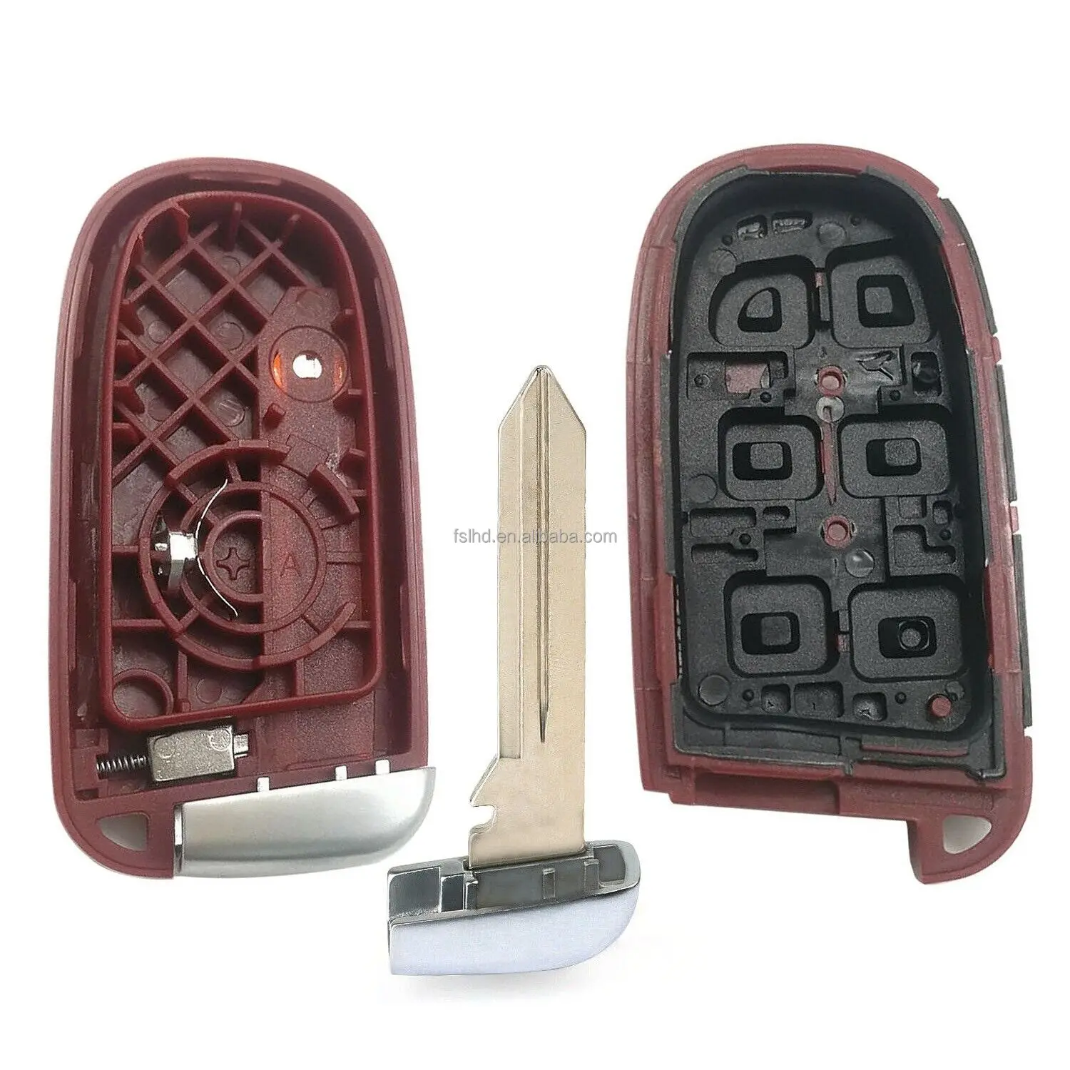 Smart Red 5 Button Remote Key Fob Shell for Chrysler 300