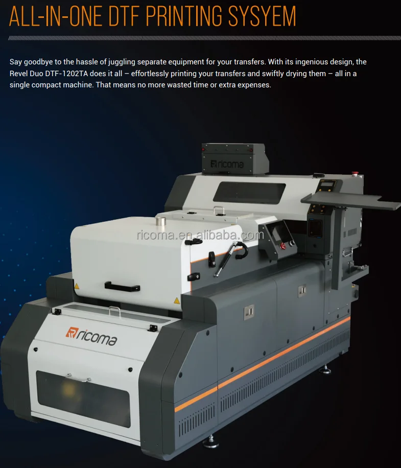 RiCOMA High Resolution 720*1200 Direct to Film Printer Machine 300mm ...