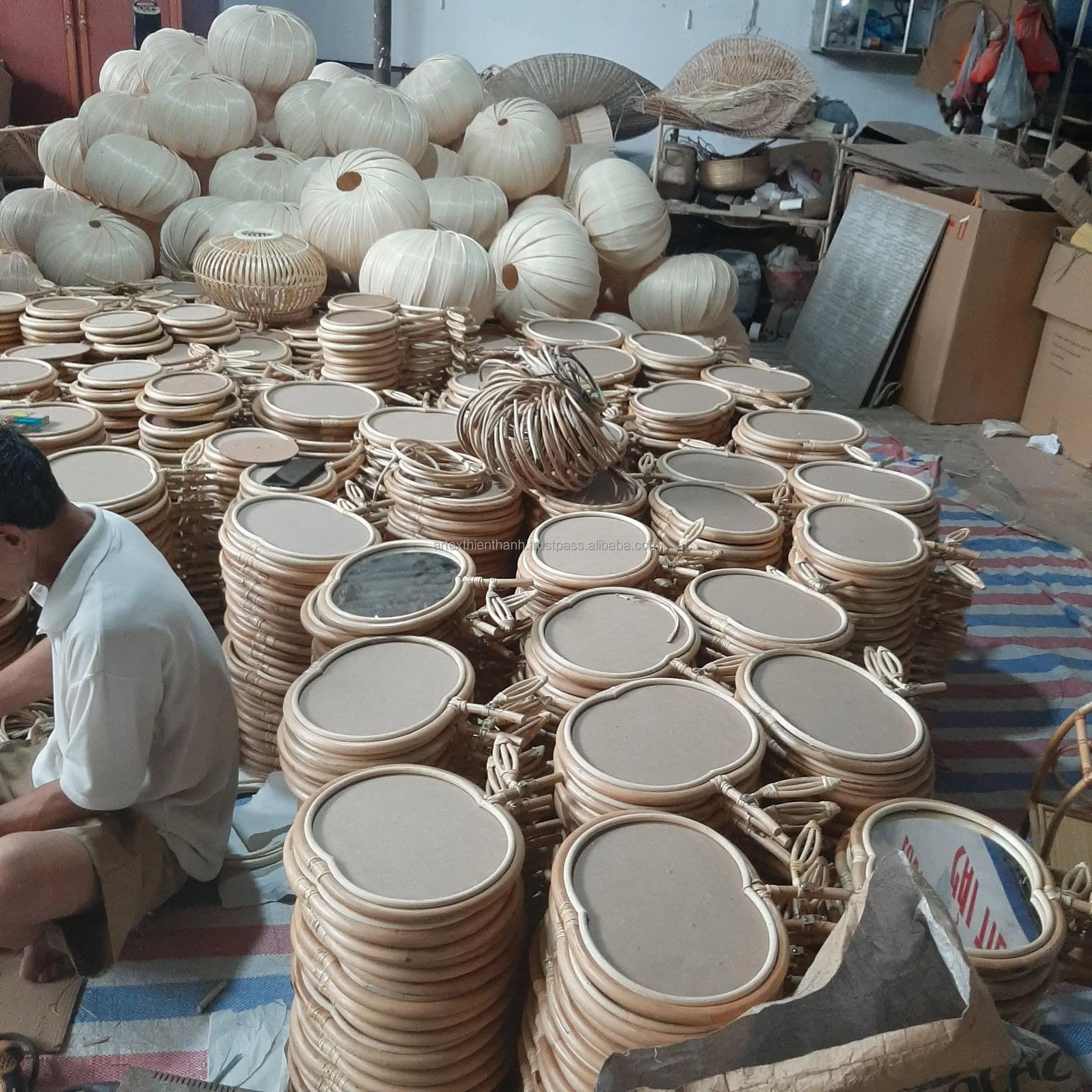 Rocket Mirror Rattan Wall Decoration Sky Mirror Rattan Rocket Kid ...