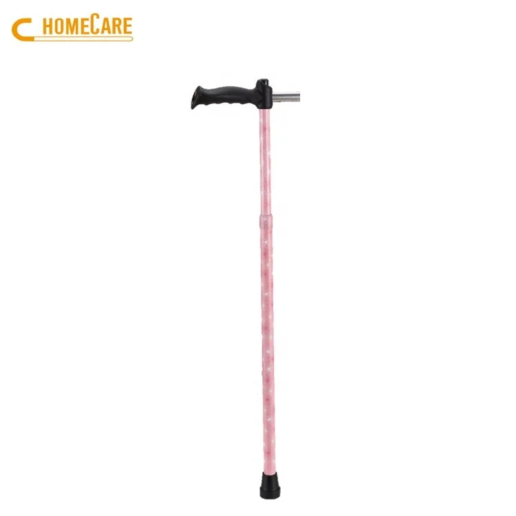 1 Push-button Tpr Handle Aluminium Walking Cane Stick For Old - Buy ...