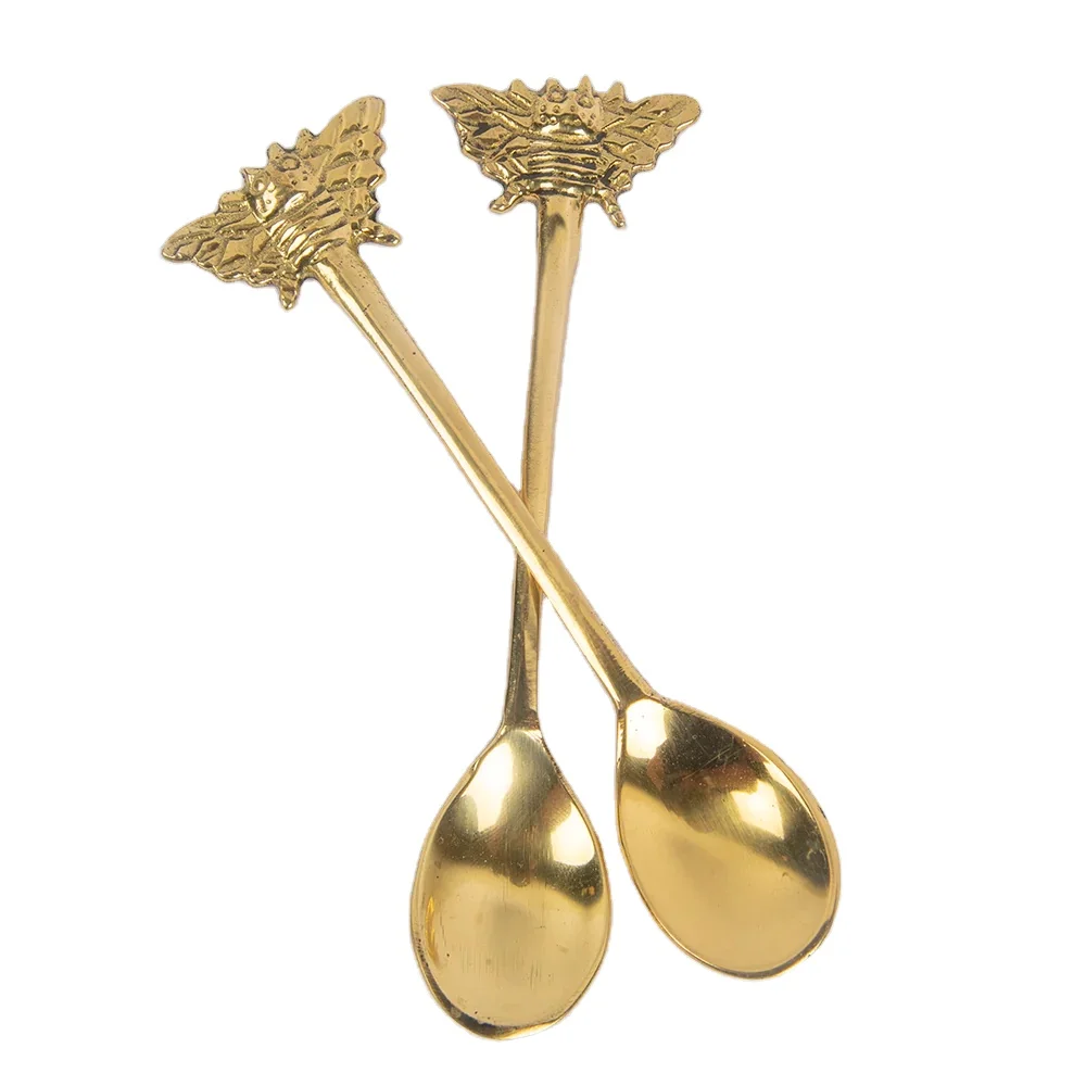 Antique Designing Solid Brass Spoon At Affordable Price With Log Solid ...